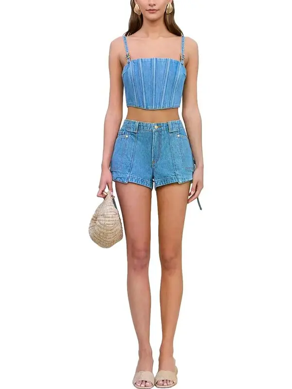 Cult Gaia Shelley Thigh-length Shorts - Blue