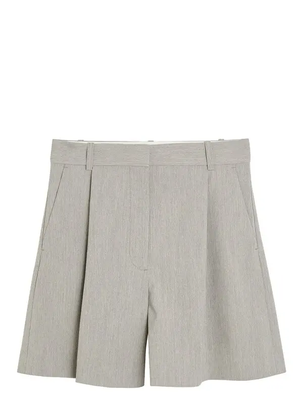 BY MALENE BIRGER Poviille Suiting Shorts - Grey Brown Melange