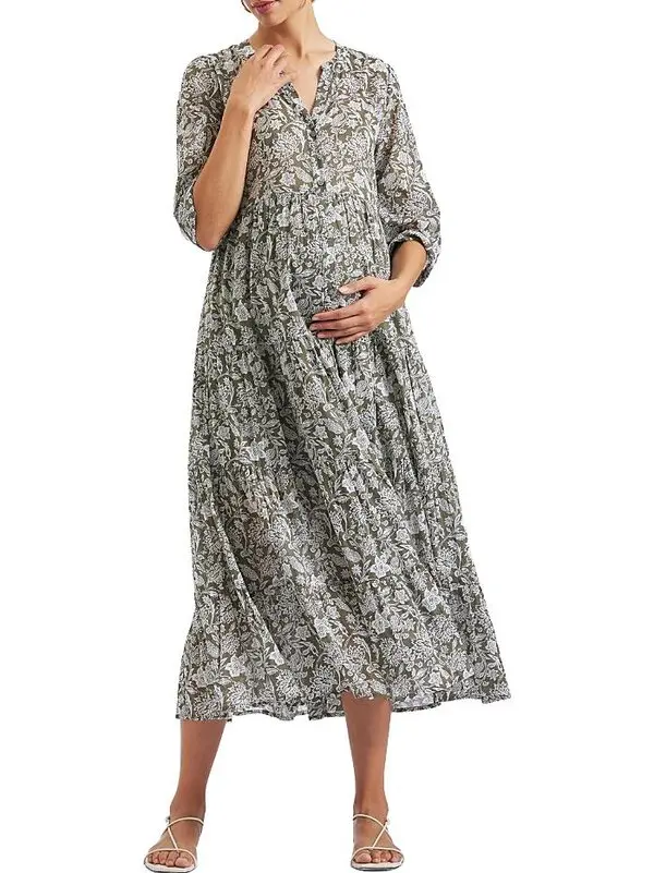 RIPE MATERNITY Ezra Tiered Dress - Multi