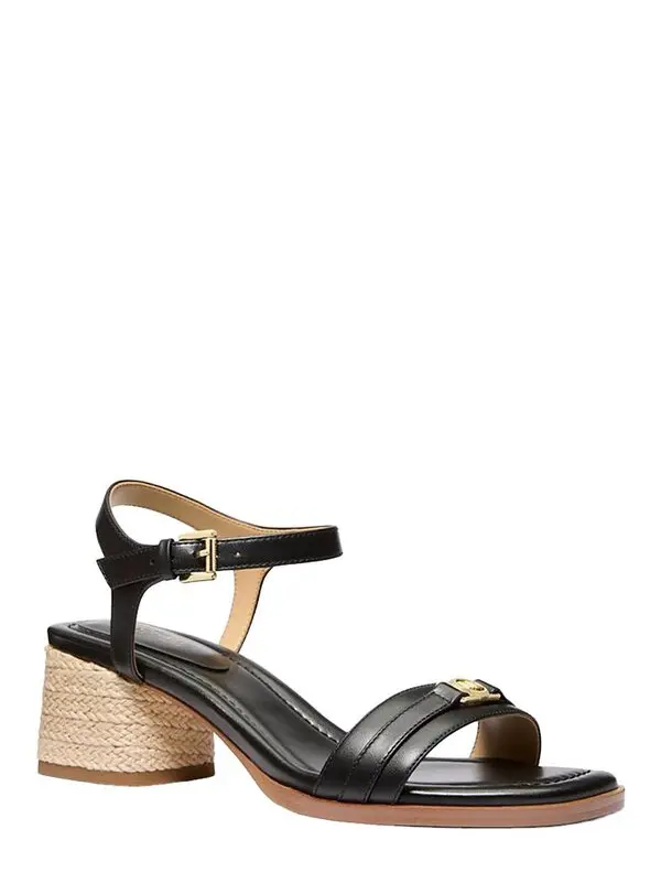 Michael Kors Mandy Leather Sandals - Black