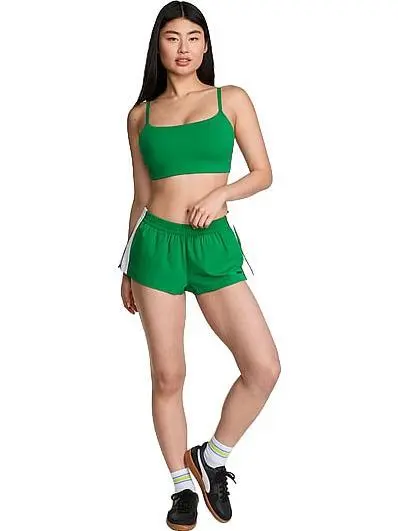 Pink Tech Woven Retro Shorts - Green