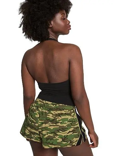 Pink Tech Woven Retro Shorts - Print