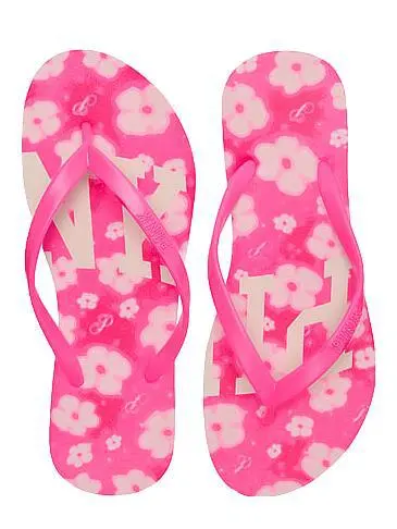 Pink Flip Flops - Floral