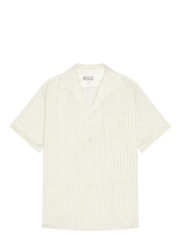 MAISON MARGIELA Short-sleeved Shirt In Cream - Ecru