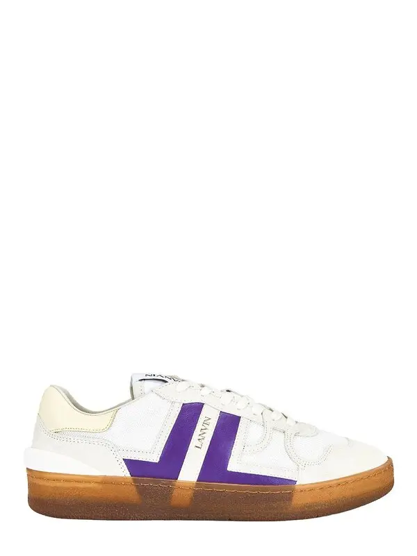 LANVIN Clay Sneakers With Translucent Sole - Ecru & Anemone