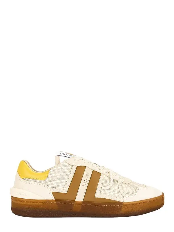 LANVIN Clay Sneakers With Translucent Sole - Ecru & Mastic
