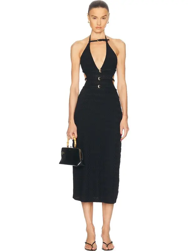 Cult Gaia Evaleigh Knit Dress - Black