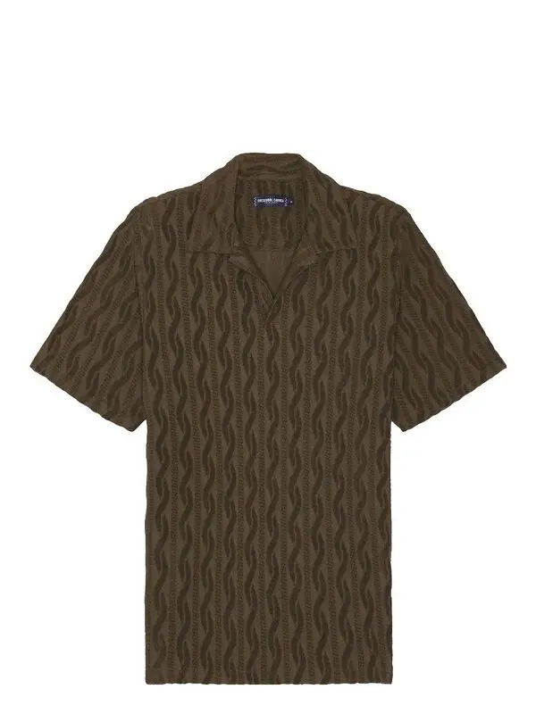 Frescobol Carioca Faustino Shirt In Olive - Seawood