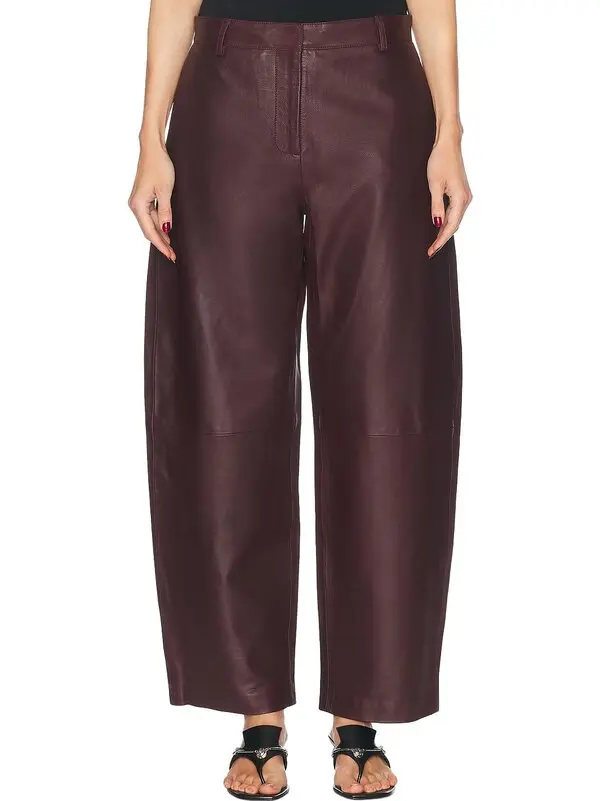 ST. AGNI Leather Balloon Pant - Bordeaux