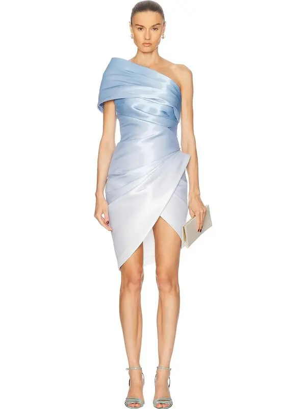 Oscar De La Renta Mini Ombre Dress - White & Opal