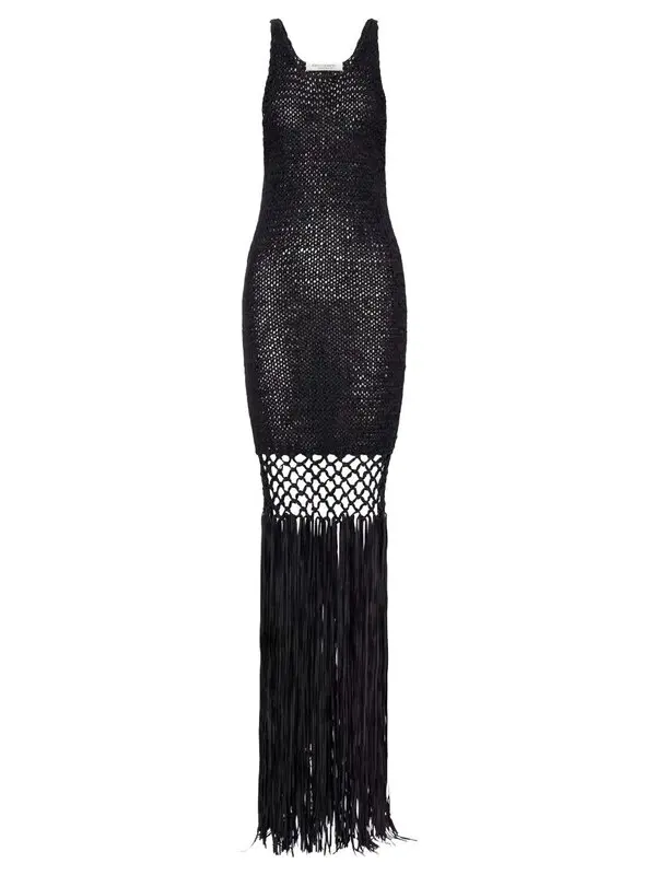 Philosophy Di Lorenzo Serafini Crochet-knit Maxi Dress - Black