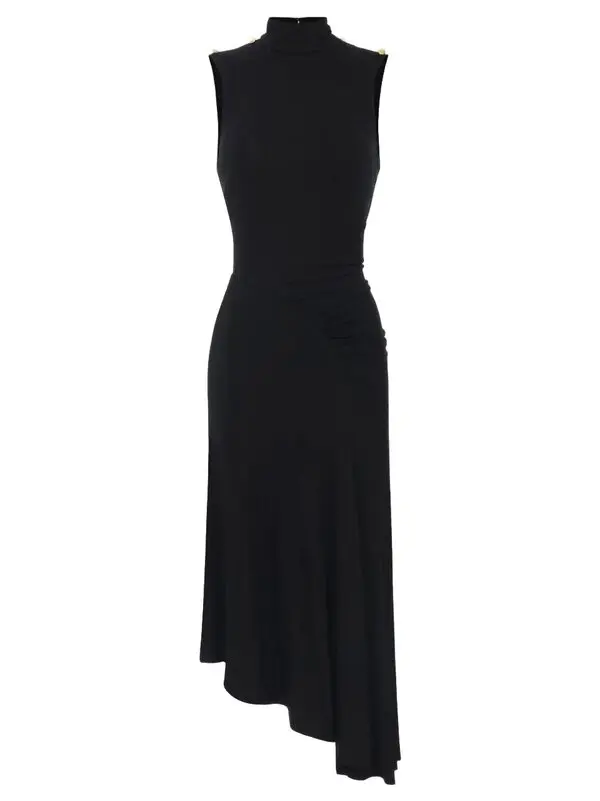 Elisabetta Franchi Asymmetric Dress - Black