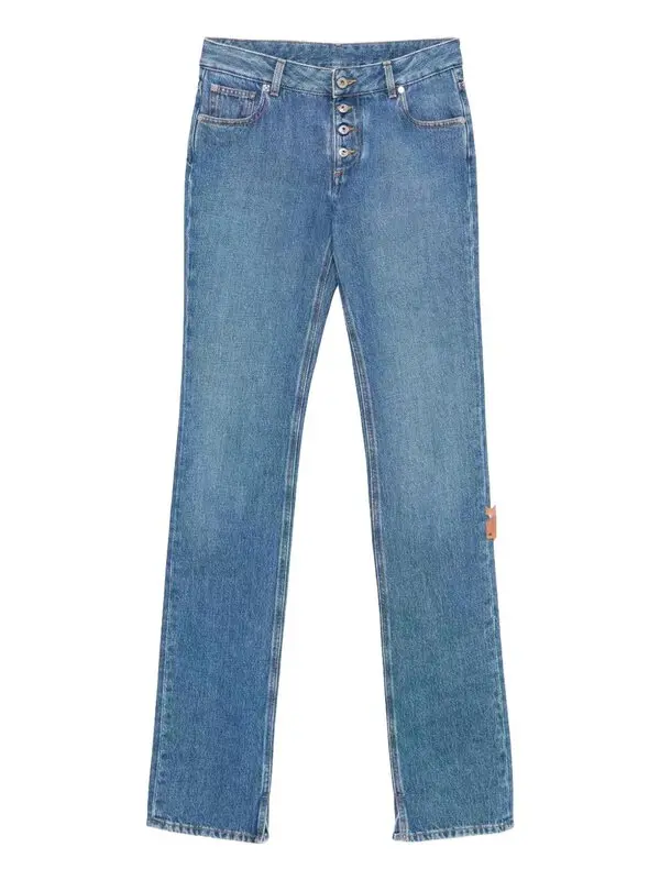 Off-White Straight Leg Jeans - Blue