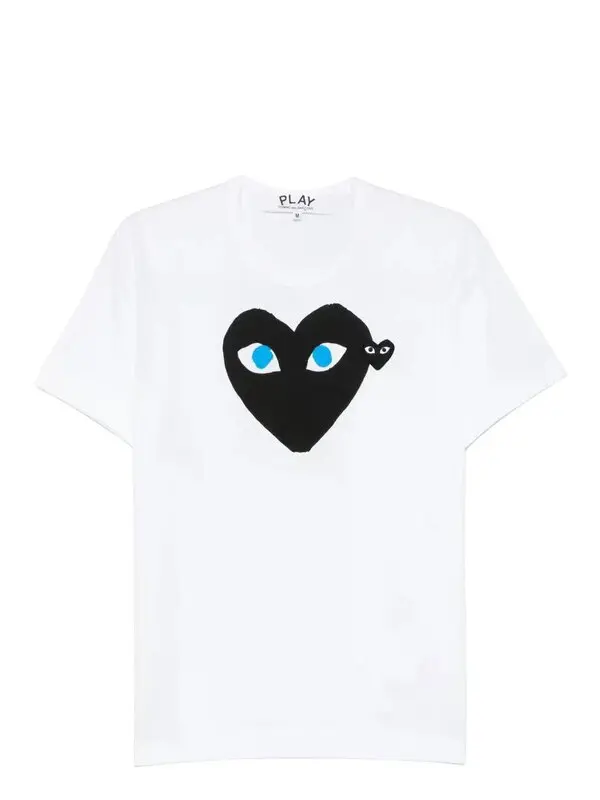 Play Comme Des Garcon Heart-emblem T-shirt - White