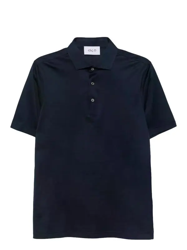 D4.0 Cotton Polo Shirt - Blue