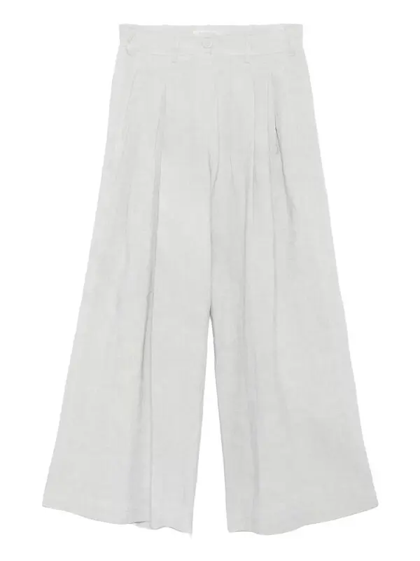 MAURIZIO MYKONOS Lurex-detail Palazzo Pants - Grey