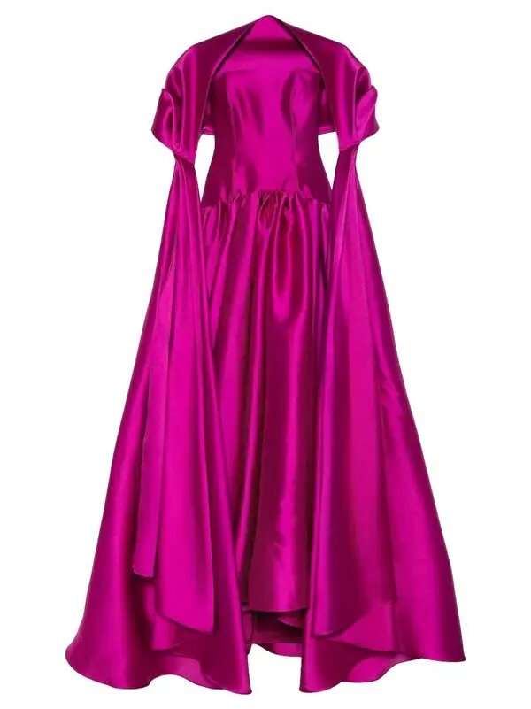 Solace London Satin Gown - Pink