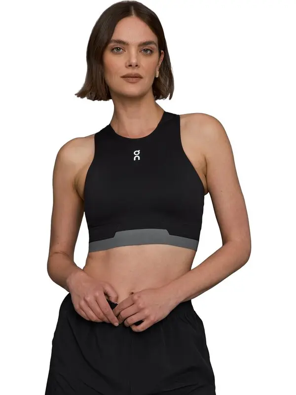 On Train 2-in-1 Crop Top - Black