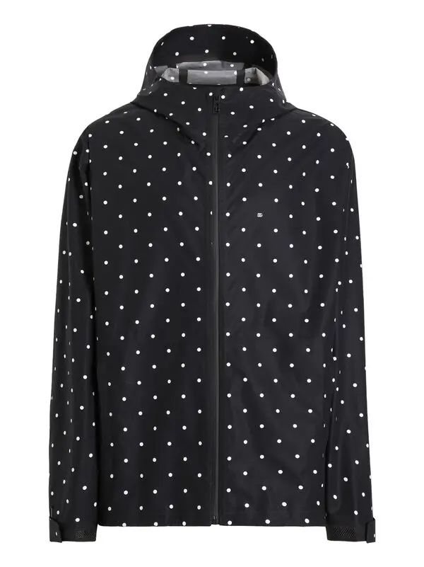 Dolce & Gabbana Cotton Jacket With Dg Logo And Polka-dot - Print