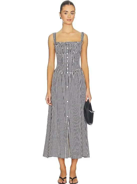 Astr The Label Temperance Dress - Black Gingham