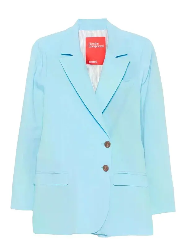 MERCI Single-breasted Blazer - Blue