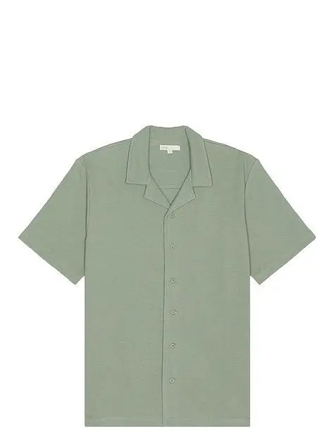 Onia Macro Waffle Vacation Shirt - Sage