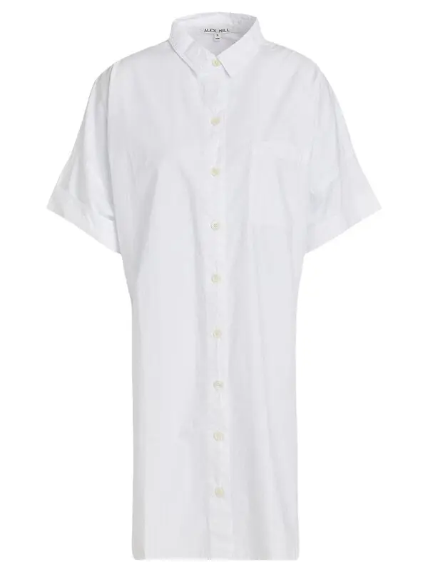 ALEX MILL Cotton-poplin Mini Shirt Dress - White