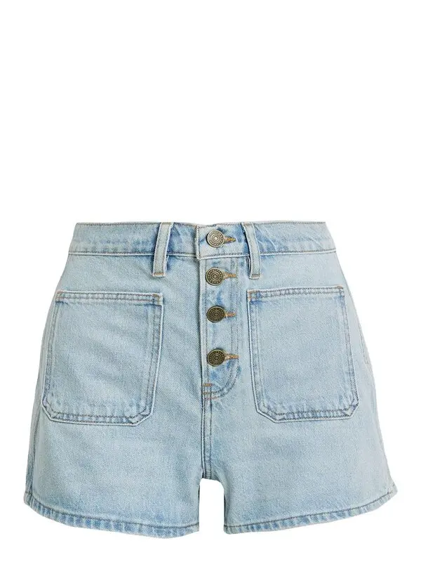 FRAME Bardot Denim Shorts - Light Denim