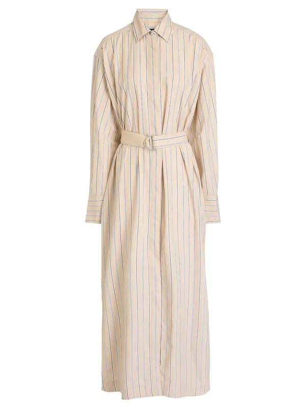 Rag & Bone Briar Striped Cotton-poplin Maxi Shirt Dress - Beige