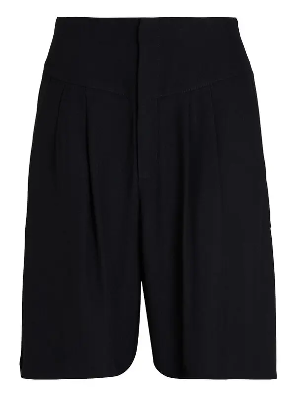 Bite Studios Pleated Crepe Shorts - Black