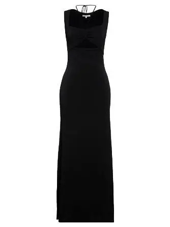 Patrizia Pepe Maxi Trapeze Dress - Black