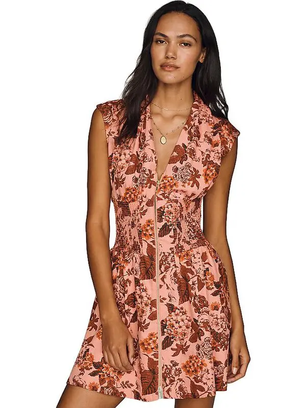 Anthropologie Tommie Cap-sleeve Denim Shirtdress - Rust