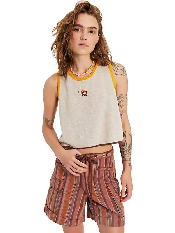 Free People Shelly Sweater Tank - Smores Combo