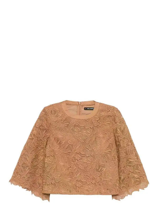 Karl Lagerfeld Embroidery Blouse - Brown