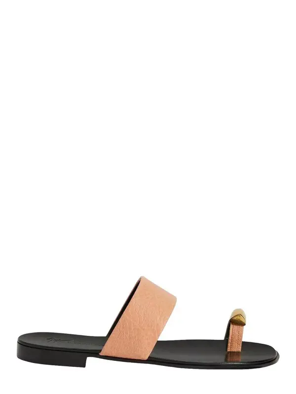 GIUSEPPE ZANOTTI Norbert Leather Toe-loop Sandals - Pink