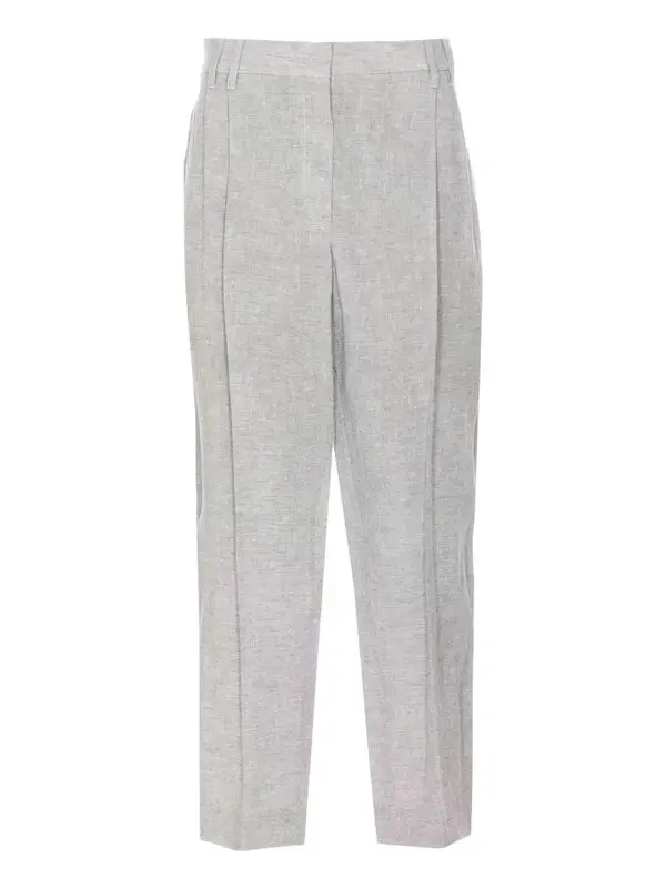 Brunello Cucinelli Pressed-crease Trousers - Grey
