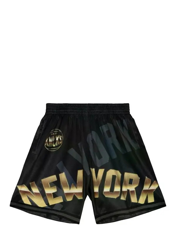 Mitchell & Ness Nba Ny Knicks Big Face 4.0 Shorts - Black