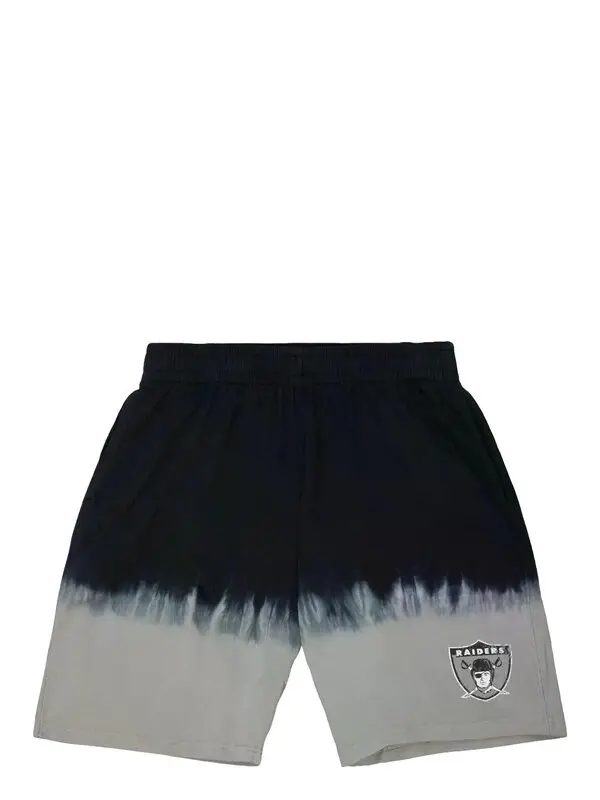 Mitchell & Ness Nfl Oakland Raiders Tie-dye Shorts - Black