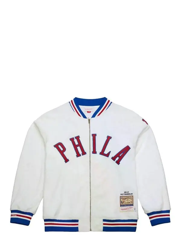 Mitchell & Ness Nba 76ers 1966 Wilt Chamberlain Philadelphia 76ers Jacket - White