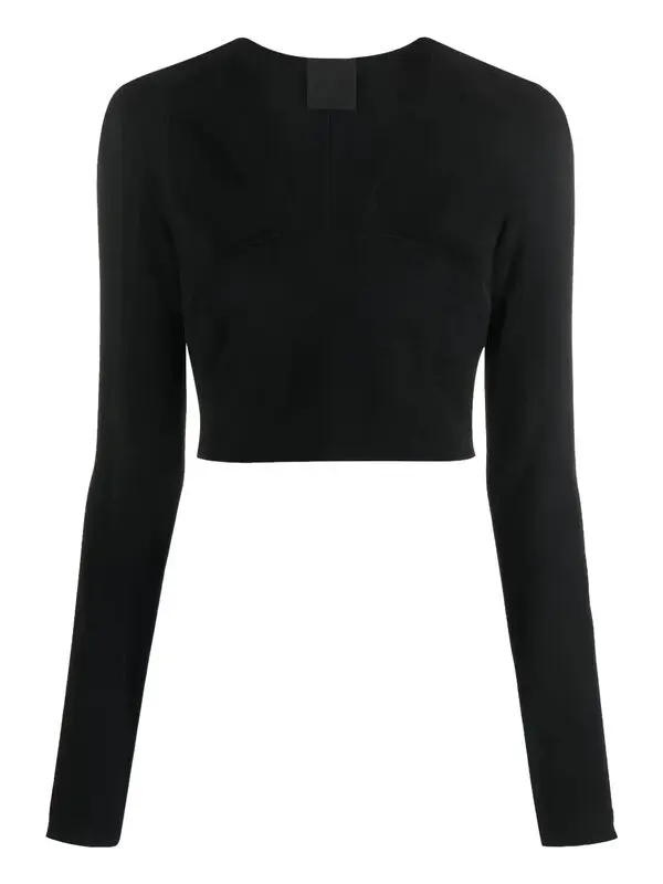 Givenchy Square-neck Cropped Top - Black