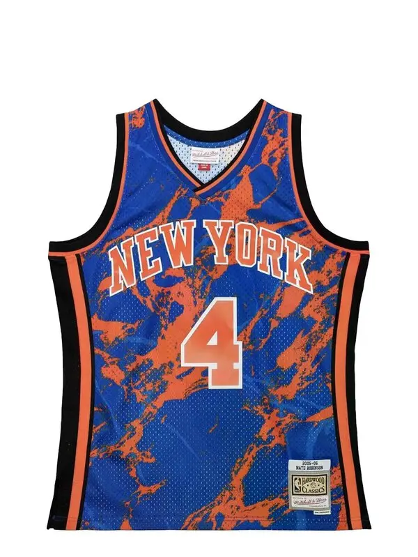 Mitchell & Ness Nba Ny Knicks 2005 Nate Robinson Team Marble Swingman Jersey - Blue
