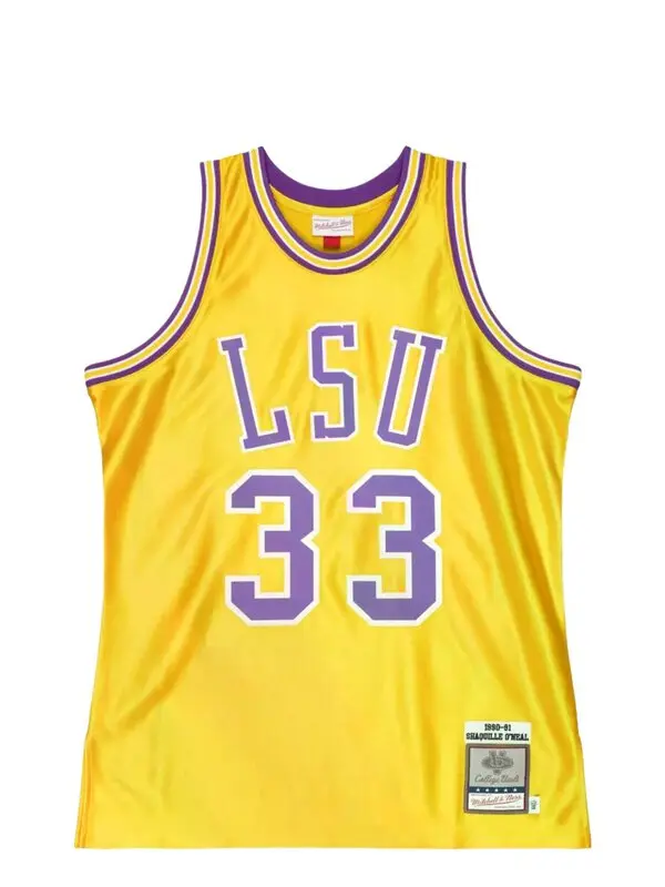 Mitchell & Ness Ncaa Lsu Tigers 1990 Shaquille O'neal Home Jersey - Yellow
