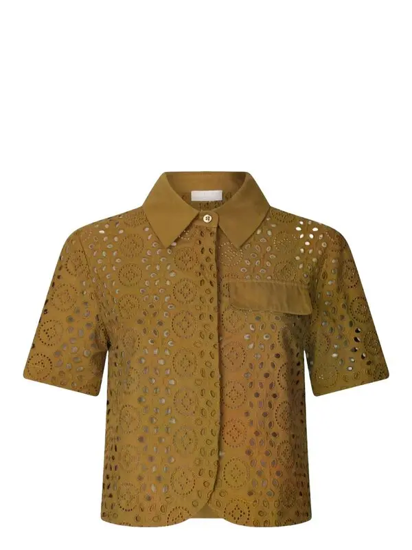Liu Jo Embroidery Shirt - Brown