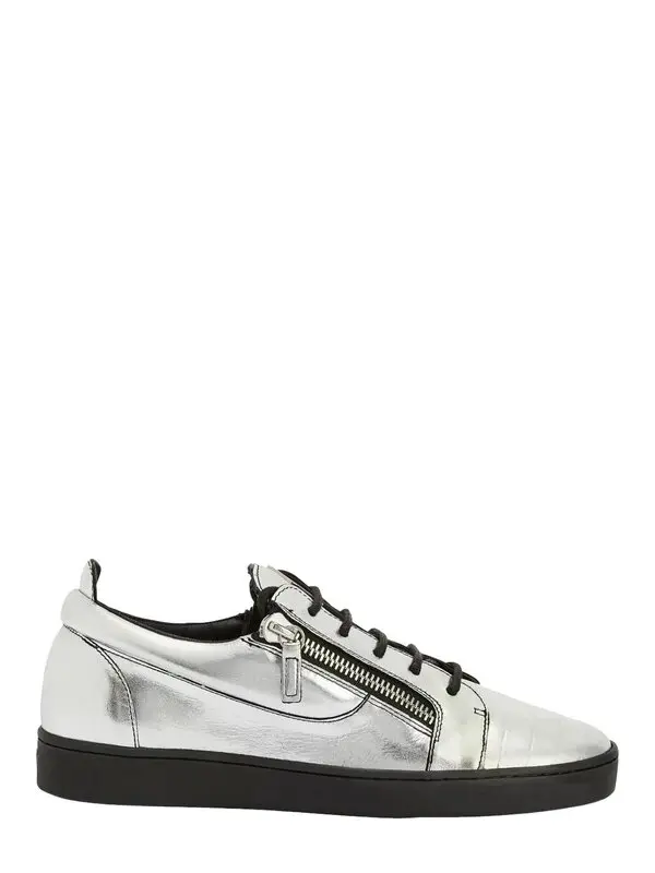 GIUSEPPE ZANOTTI Frankie Double-zip Low-top Sneakers - Silver