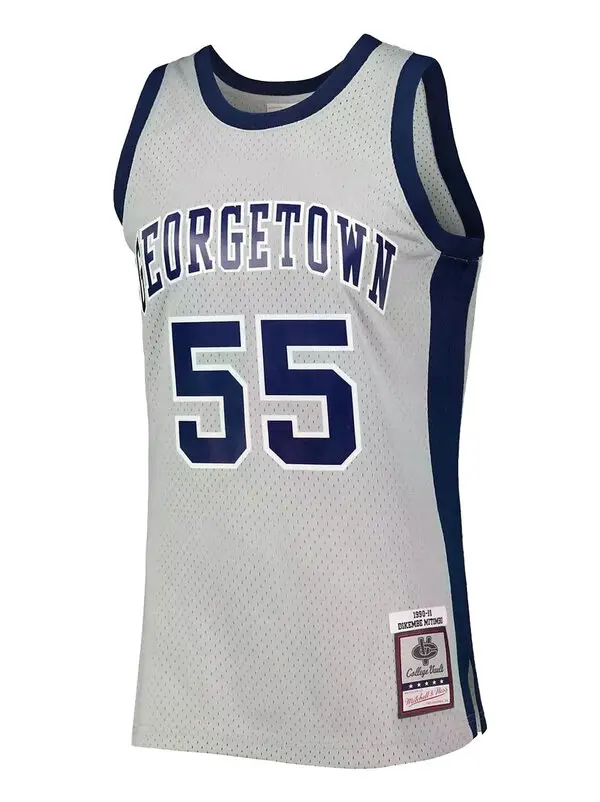 Mitchell & Ness Ncaa Georgetown 1990 Dikembe Mutombo Jersey - Grey