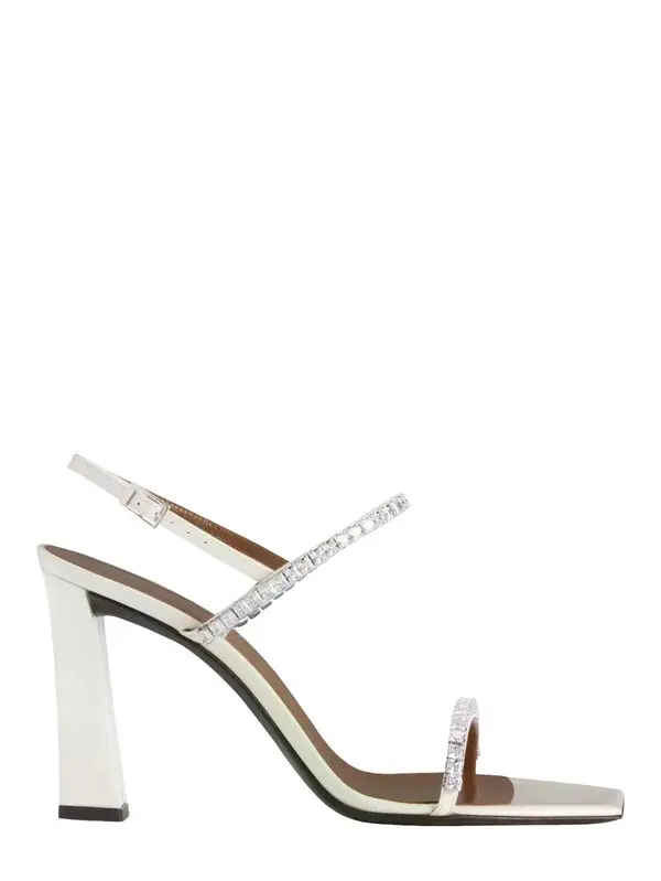 GIUSEPPE ZANOTTI 90mm Valentiine Crystal Sandals - White