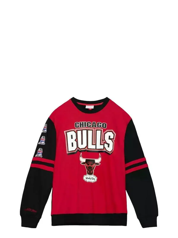 Mitchell & Ness Chicago Bulls Crewneck Sweatshirt - Red