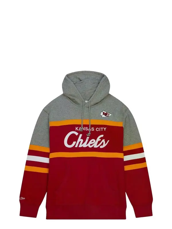 Mitchell & Ness Nfl Head Coach Chiefs Grey/ Hoodie - Red