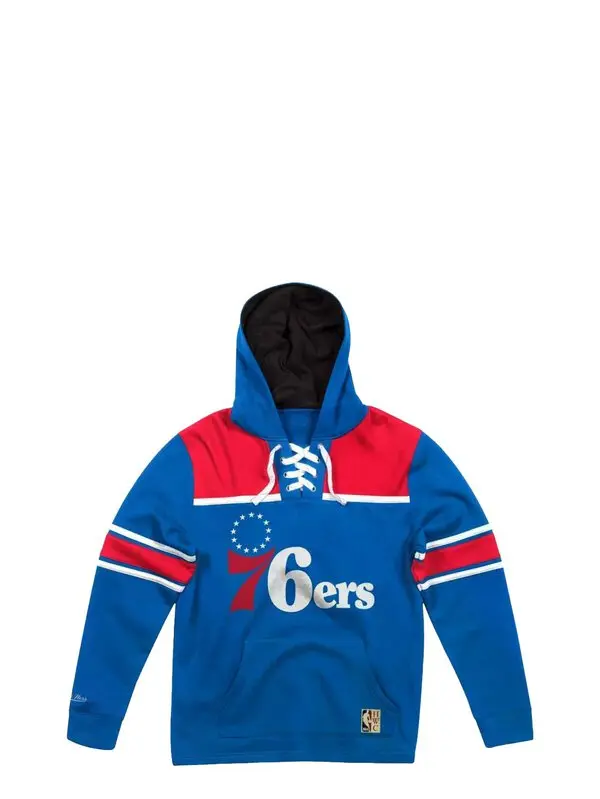 Mitchell & Ness Nba 76ers Hockey Hoodie - Blue
