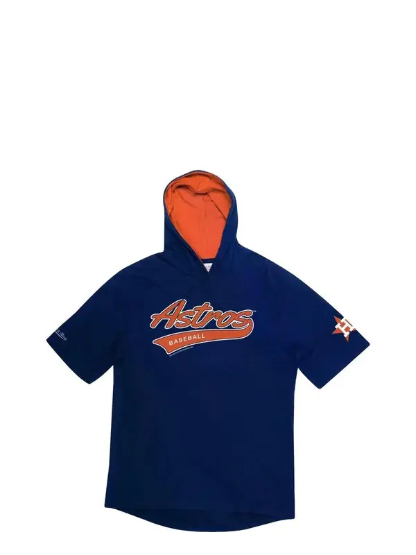 Mitchell & Ness Houston Astros Mlb Short-sleeve Hoodie - Blue